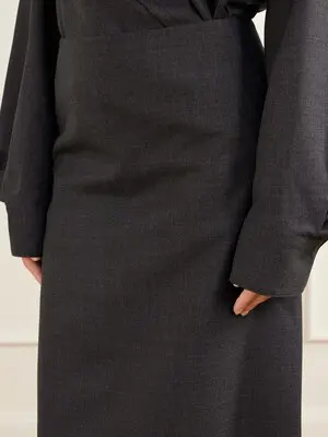 Calvin Klein Eulalia Wool-woven Midi Skirt
