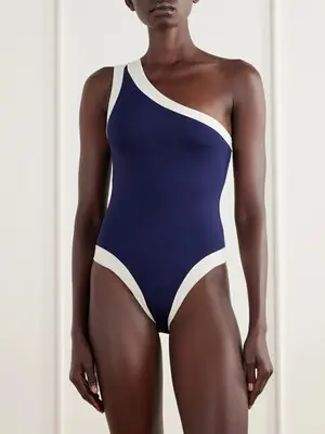 TALLER MARMO Yacare Fringe-trimmed One-shoulder Swimsuit