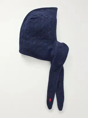 Polo Ralph Lauren Cable-knit Wool And Cashmere-blend Snood - Blue