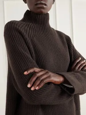 FFORME Laica Ribbed Wool And Cashmere-blend Turtleneck Sweater