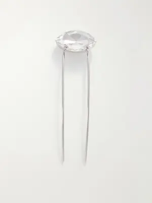 JENNIFER BEHR Julissa Crystal-embellished -tone Hairpin - Silver