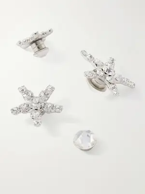 JENNIFER BEHR Vespera Set Of Five -tone Crystal Hair Magnets