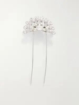 JENNIFER BEHR Sofia Crystal-embellished -tone Hairpin - Silver