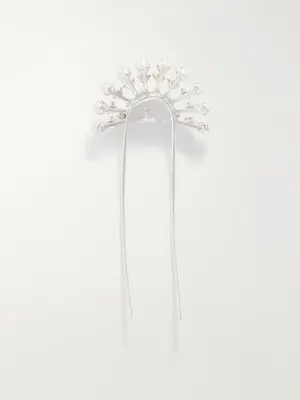 JENNIFER BEHR Sofia Crystal-embellished -tone Hairpin