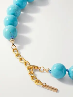 JENNIFER BEHR Louisa Gold-plated Turquoise Necklace