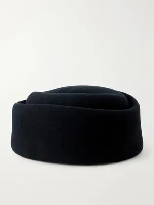 GIGI BURRIS MILLINERY Odette Wool-felt Pillbox Hat - Black