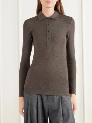 Brunello Cucinelli Wool-blend Polo Shirt