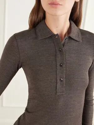 Brunello Cucinelli Wool-blend Polo Shirt