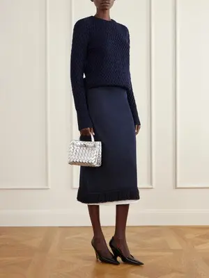 Bottega Veneta Andiamo Mini Metallic Crinkled-leather Shoulder Bag