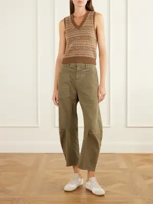 NILI LOTAN Myrdin Fair Isle Cashmere And Wool-blend Vest