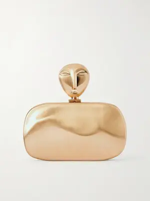 Cult Gaia Eve -tone Aluminum Clutch - Gold