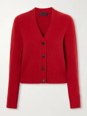 NILI LOTAN Charmaine Cashmere-knitted Cardigan - Red