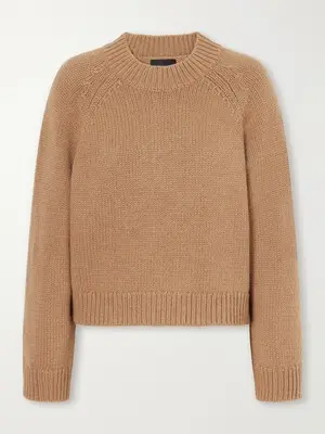 NILI LOTAN Tomaso Camel Hair Sweater - Brown