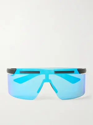 Prada Shield D-frame Acetate Sunglasses - Blue