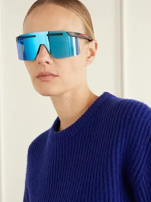Prada Shield D-frame Acetate Sunglasses