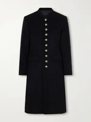 NILI LOTAN Stetson Felted Virgin Wool Coat - Black