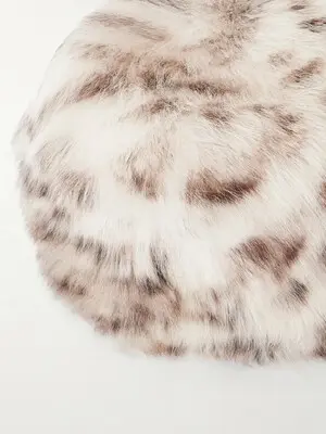 GIGI BURRIS MILLINERY Sylvie Leopard-print Shearling Pillbox Hat