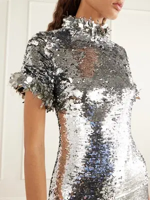 Brandon Maxwell Bex Sequin-embellished Charmeuse Gown