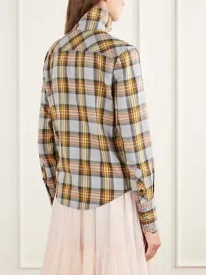 Chloé Checked Cotton-blend Twill Shirt