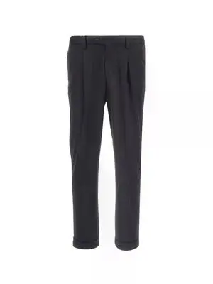 DEVORE INCIPIT Pleated Turn-up Trousers - Blue