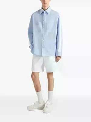 Givenchy Couture Seam Overshirt In Poplin With Gros Grain Detail
