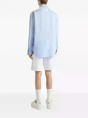 Givenchy Couture Seam Overshirt In Poplin With Gros Grain Detail