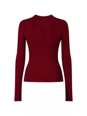 Balenciaga Ribbed-knit Logo-print Sweater - Red