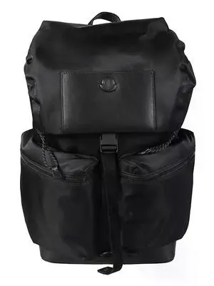 Moncler Logo-patch Buckle-fastening Backpack - Black