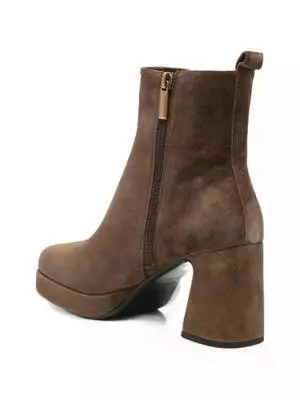 BRUNO PREMI Suede Platform Ankle Boots