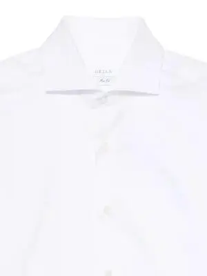 ORIAN Spread-collar Slim-fit Shirt - White