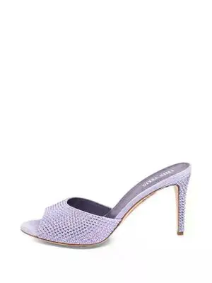Paris Texas Holly Crystal-embellished Mules - Purple