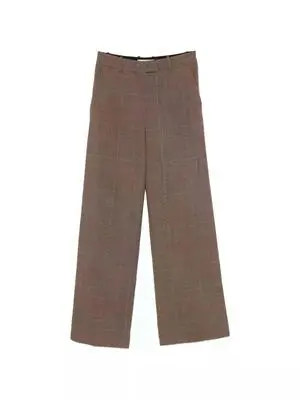 THE FRANKIE SHOP Brickell Trousers Glen Plaid - Brown