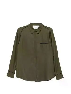 Iceberg Piped-trim Chest-pocket Shirt - Green
