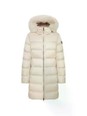 COLMAR Faux-fur Trim Long Padded Jacket - Neutrals