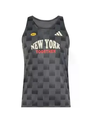 Adidas Adizero Nyc Running Singlet - Grey