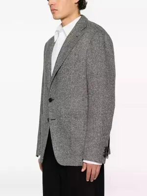 Canali Herringbone-pattern Single-breasted Jacket