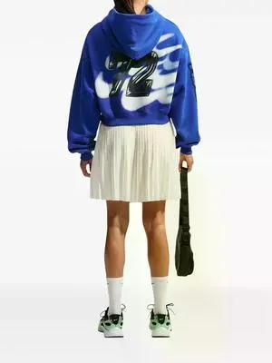Nike Cropped Oversized Hoodie - Blue