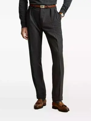 Ralph Lauren Purple Label Gregory Pleated Flannel Trousers