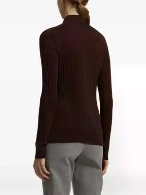 Peserico Ribbed-knit Polo-collar Sweater