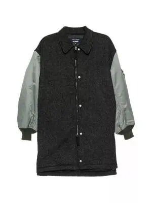 Comme Des Garçons Wool-herringbone Fulledx Twill Coat - Grey