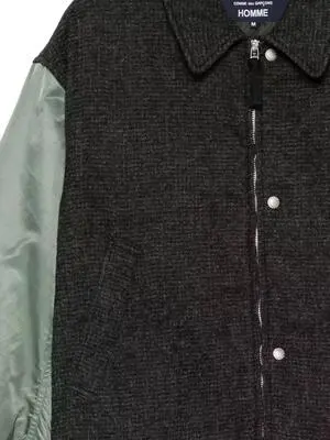 Comme Des Garçons Wool-herringbone Fulledx Twill Coat