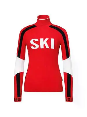 Goldbergh Intarsia-knit Roll-neck Sweater - Red