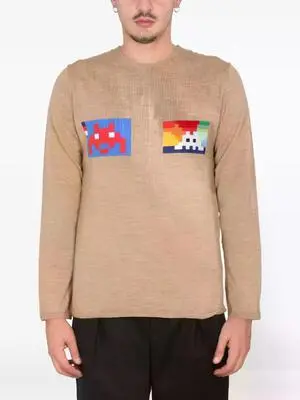 Comme Des Garçons Wool Knit Jumper - Neutrals