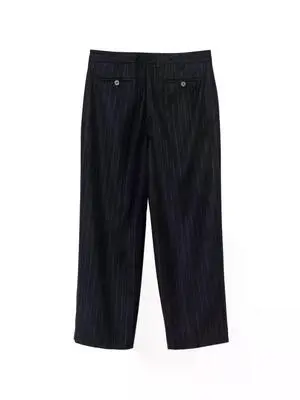 PT TORINO Pinstripe-pattern Tailored Trousers - Blue