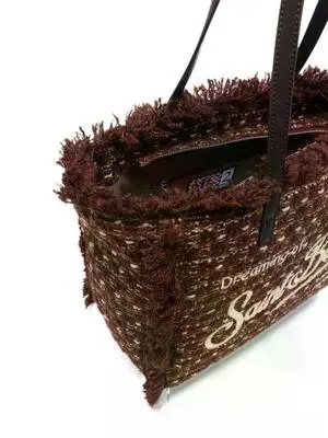 MC2 SAINT BARTH Vanity Tweed N Logo-embroidered Shoulder Bag