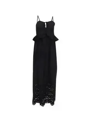 Caroline Constas Reyna Ruffled Maxi Dress - Black