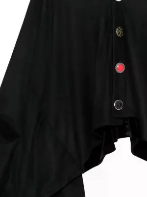 Junya Watanabe Mismatched-button Asymmetric Cape