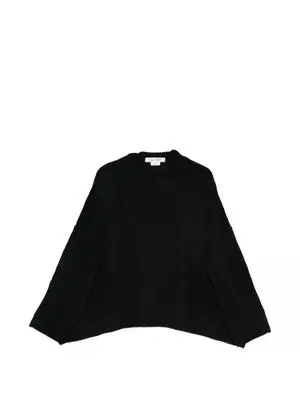 Comme Des Garçons Exposed-seam Oversized Sweater - Black