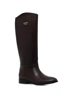 Guess Naure Genuine Leather Boots - Brown