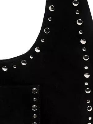 Gimaguas Franca Stud-embellished Suede Shoulder Bag - Black